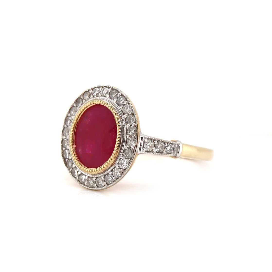 Lot 33 - 14CT Yellow Gold 1.63ct Ruby And Diamond
