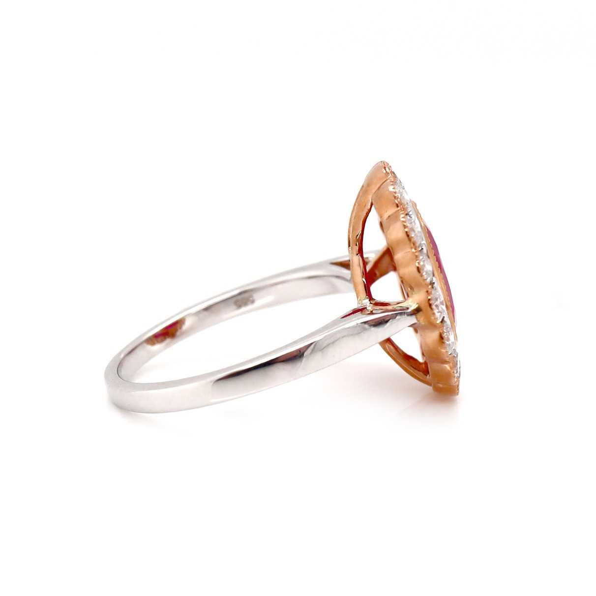 Lot 20 - 14CT White And Rose Gold 2.69ct Ruby With