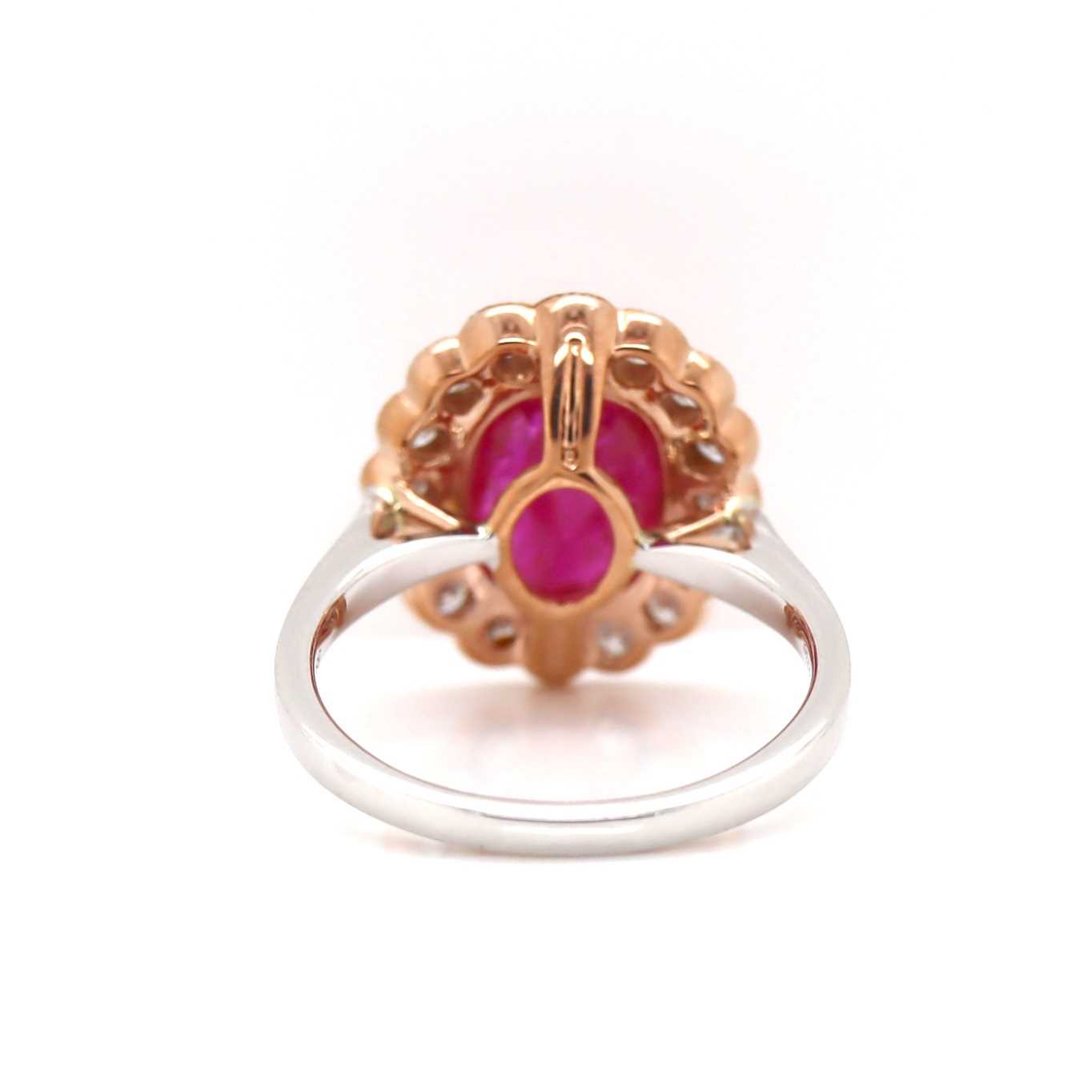 Lot 20 - 14CT White And Rose Gold 2.69ct Ruby With